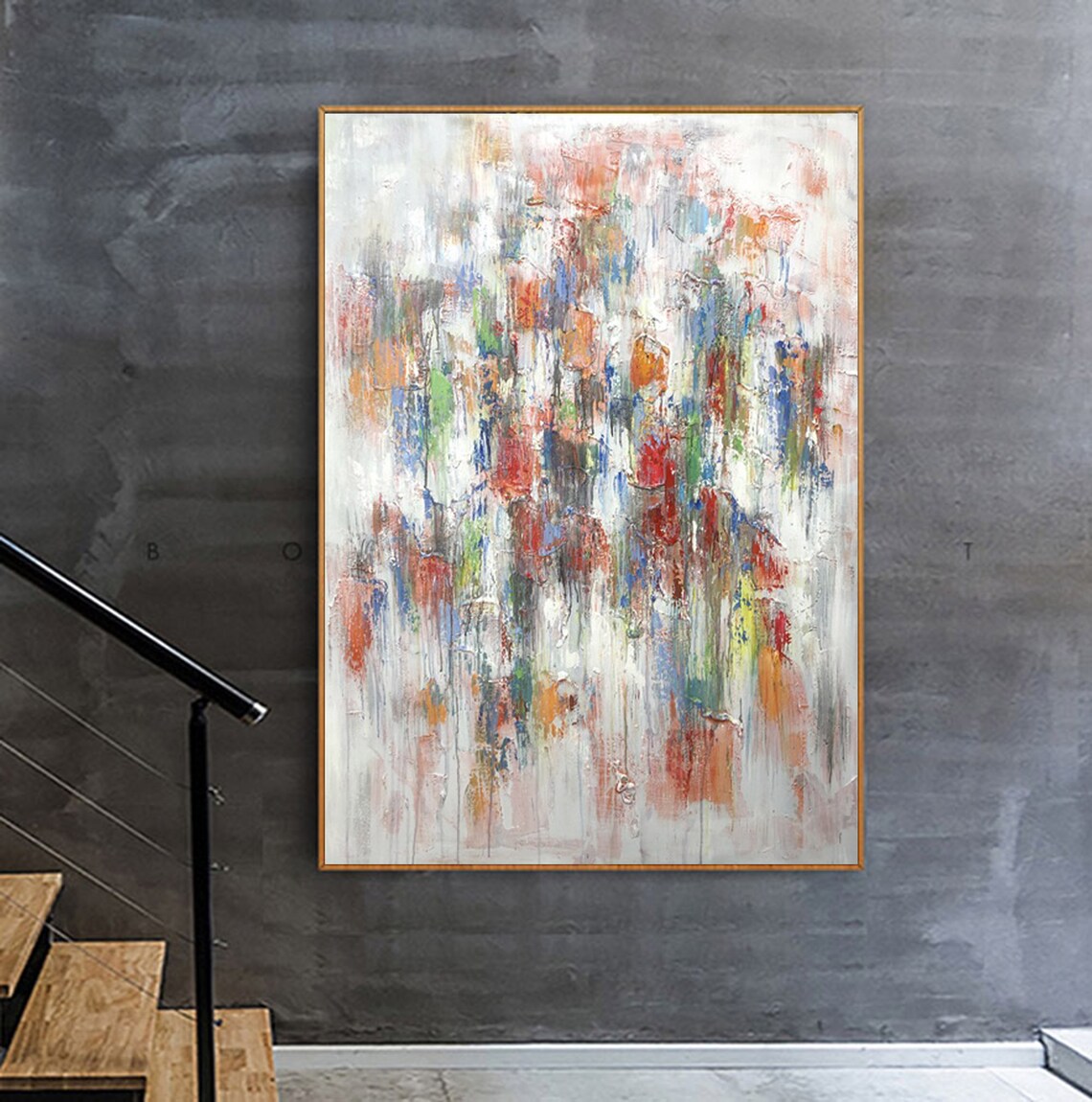 Extra Large Wall Art Vertical Large Abstract Painting on - Etsy
