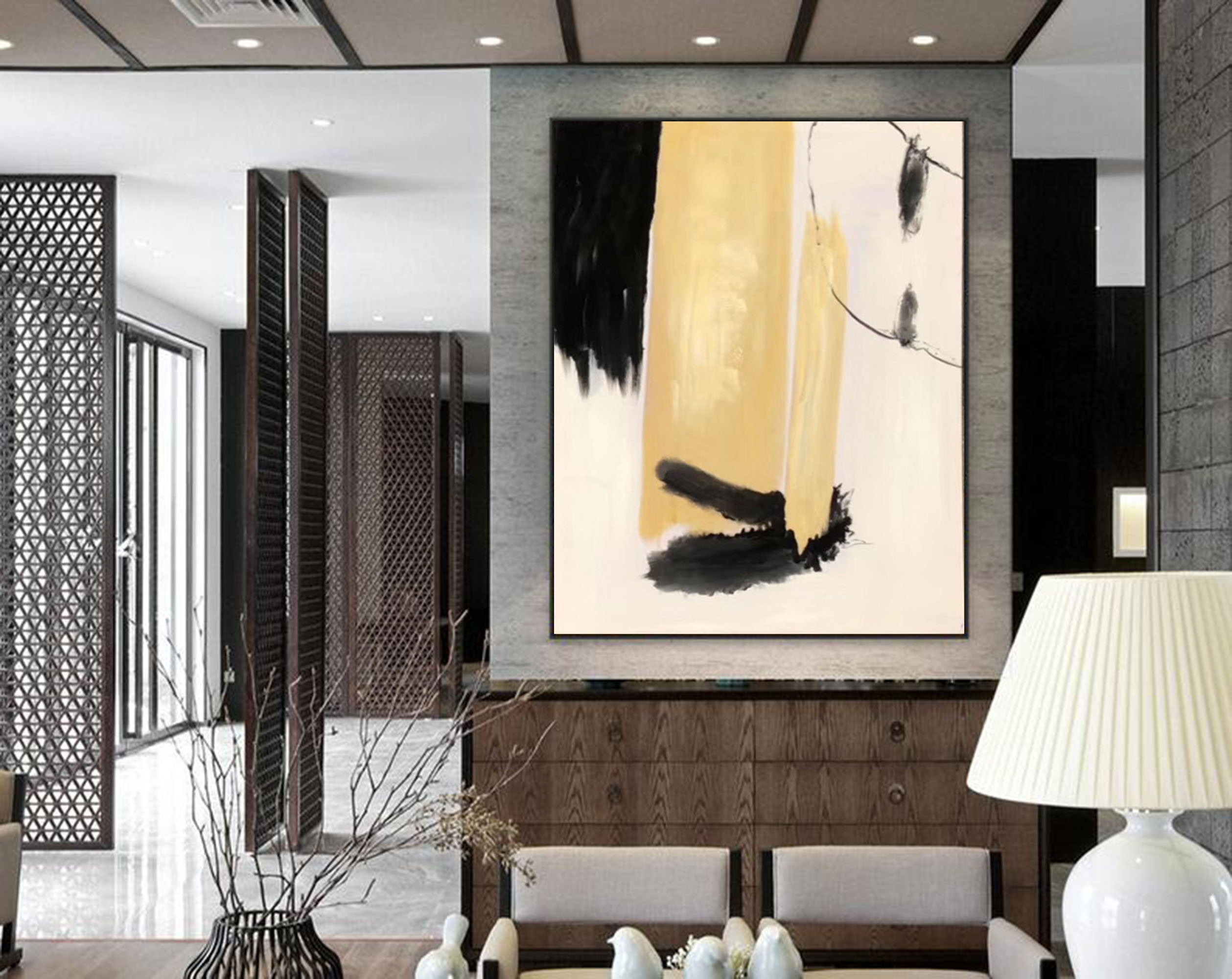 Modern Abstract Painting on Canvas, Original Oil Painting, Large Canvas ...