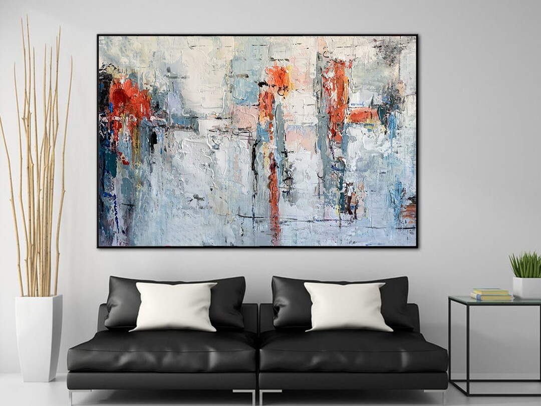 Large Abstract Canvas Art, Original Painting on Canvas Original, Modern ...