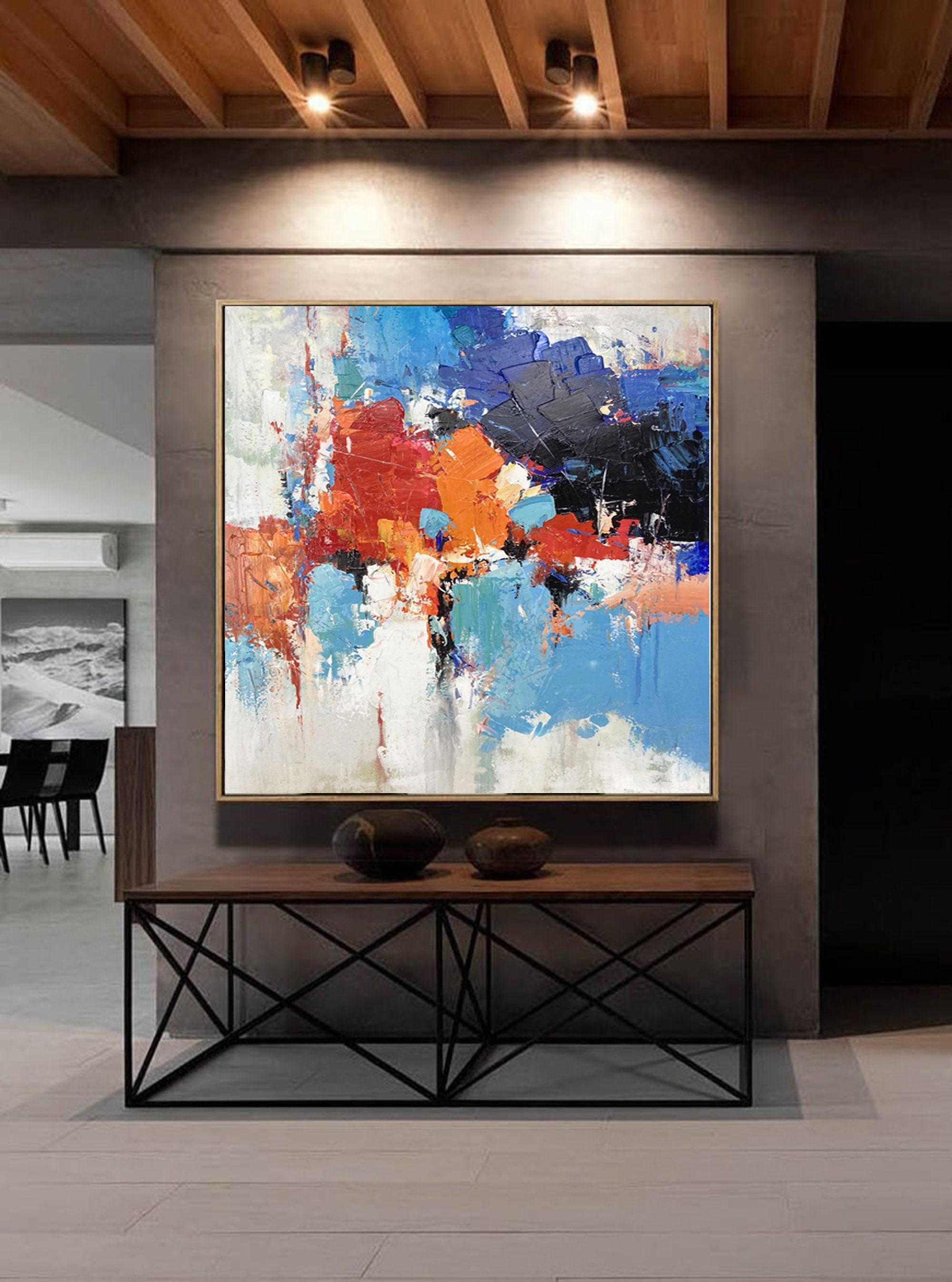 Large Abstract Painting Original Canvas Colorful Abstract | Etsy