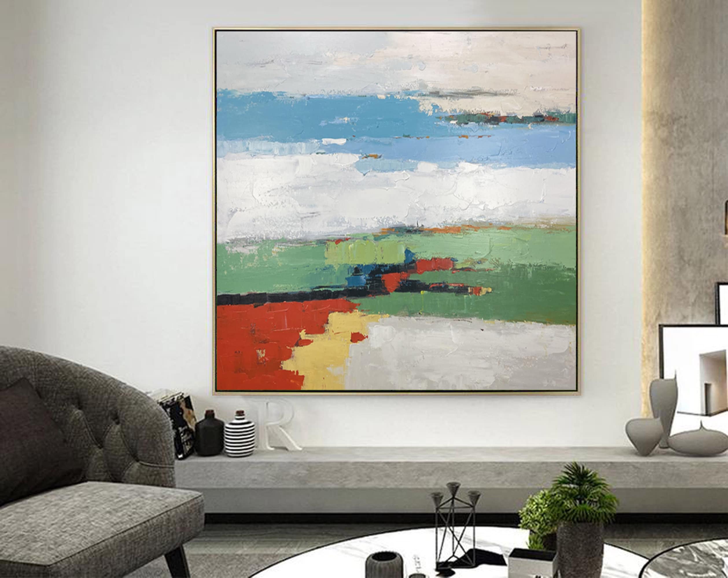 Large Abstract Painting Original Canvas Large Canvas Wall | Etsy