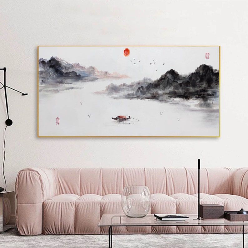 Extra Large Wall Art Landscape, Abstract Painting Original Large ...