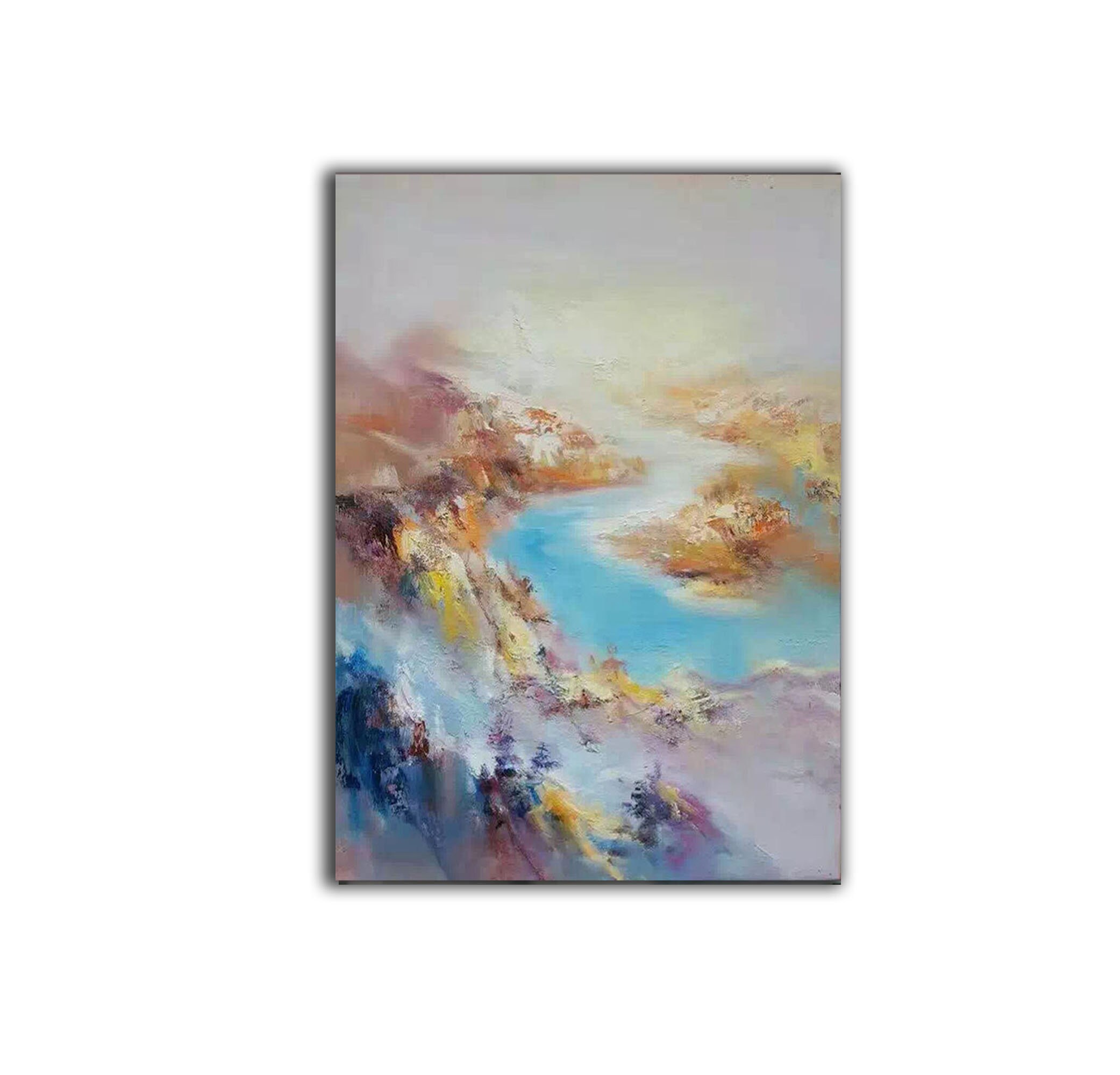 Large Landscape Painting Abstract, Original Painting on Canvas, Extra ...