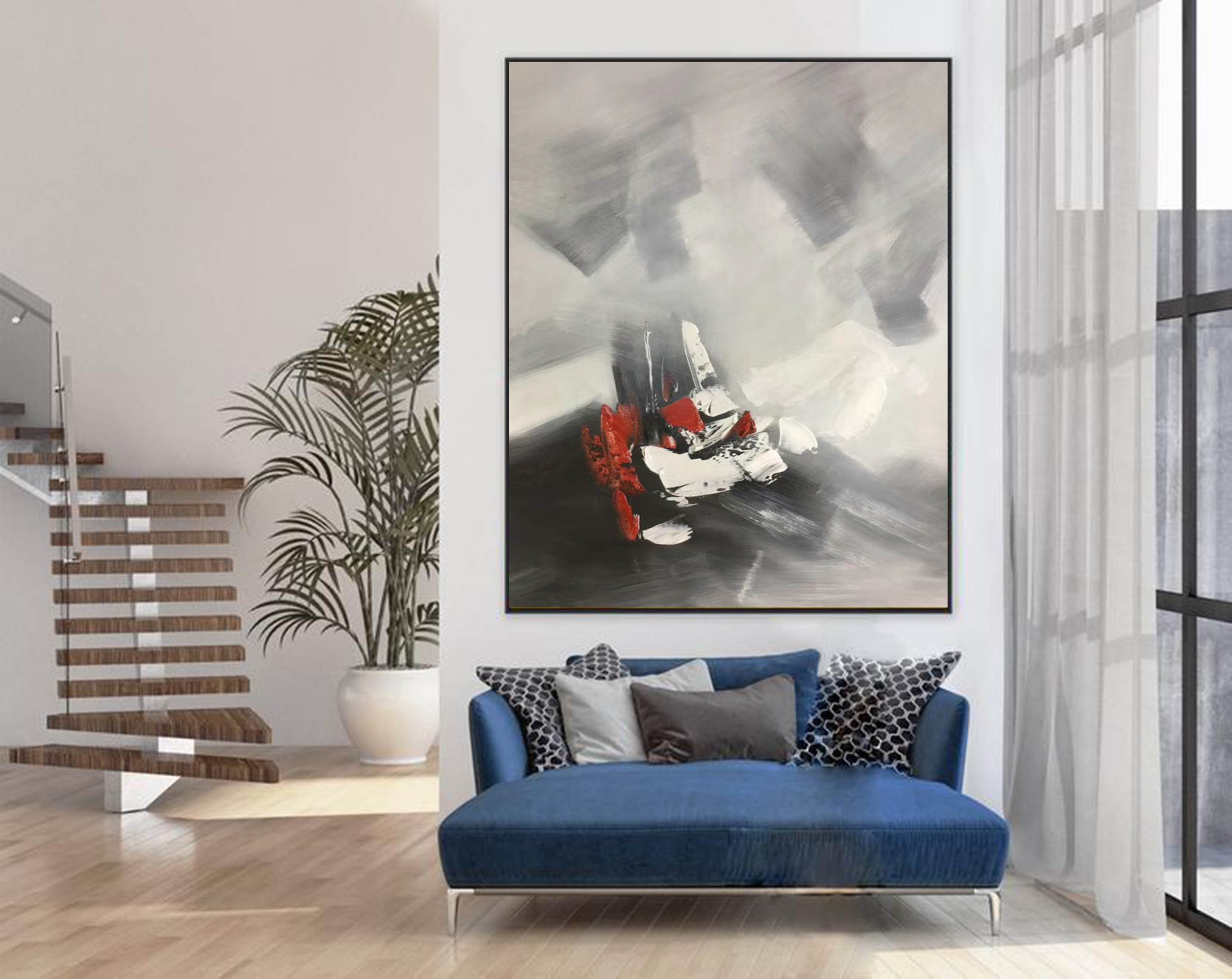 Extra Large Wall Art Canvas, Large Abstract Painting on Canvas, Huge ...