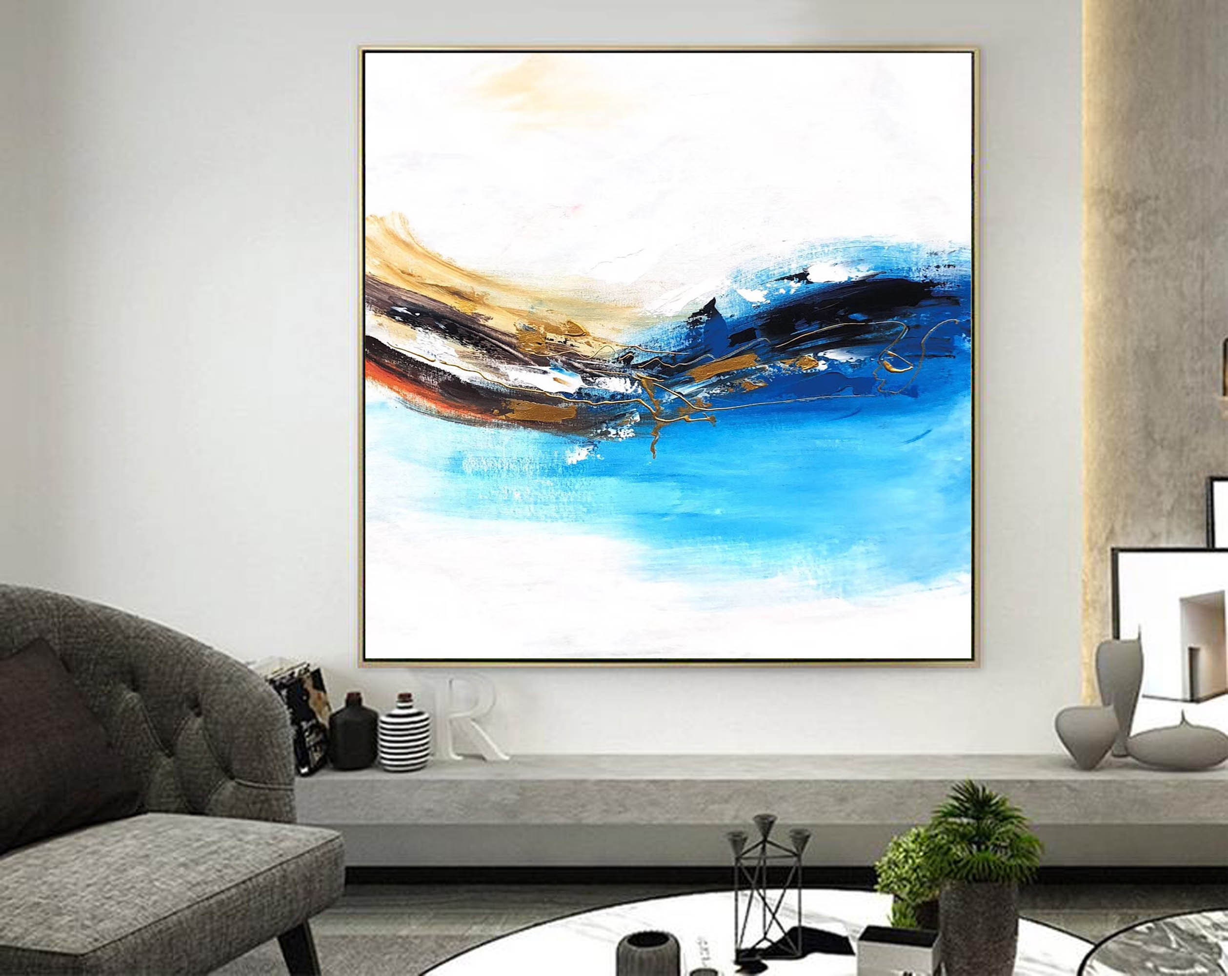 Large abstract painting acrylic original oil painting large | Etsy