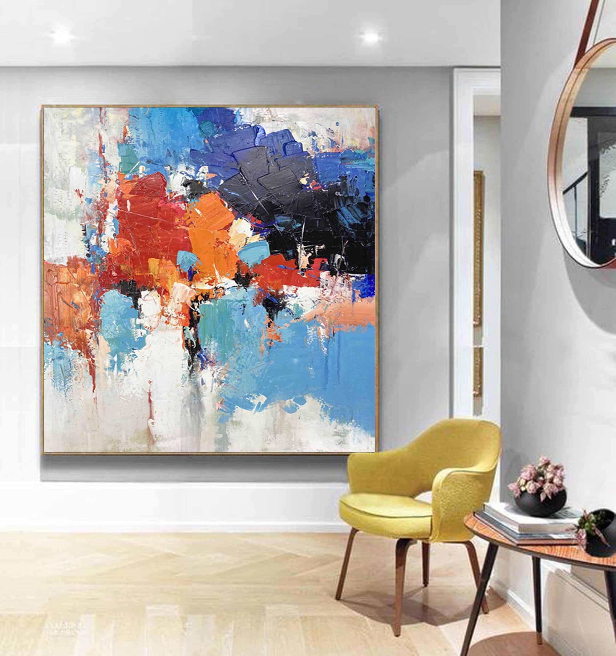 Large Abstract Painting Original Canvas Colorful Abstract | Etsy