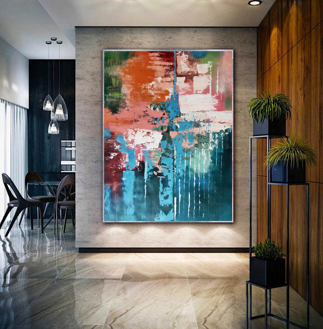 Original Abstract Acrylic Painting, Extra Large Wall Art Canvas, Modern ...
