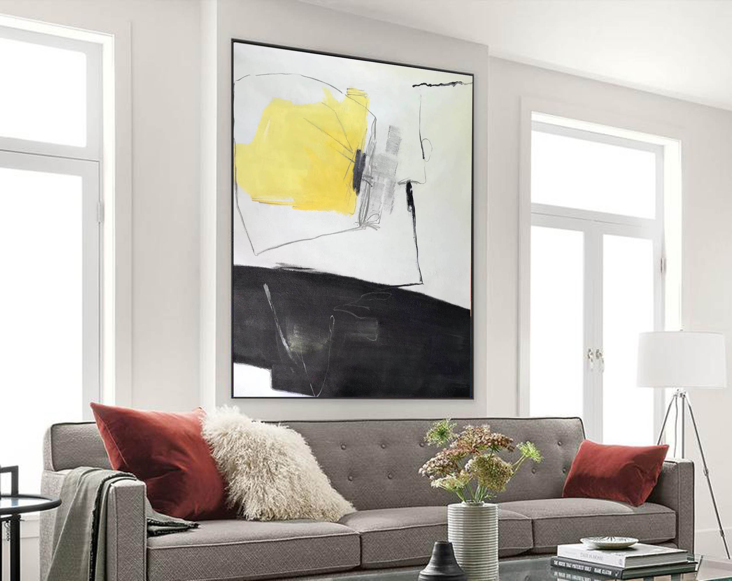 Large abstract canvas wall art large abstract painting large | Etsy