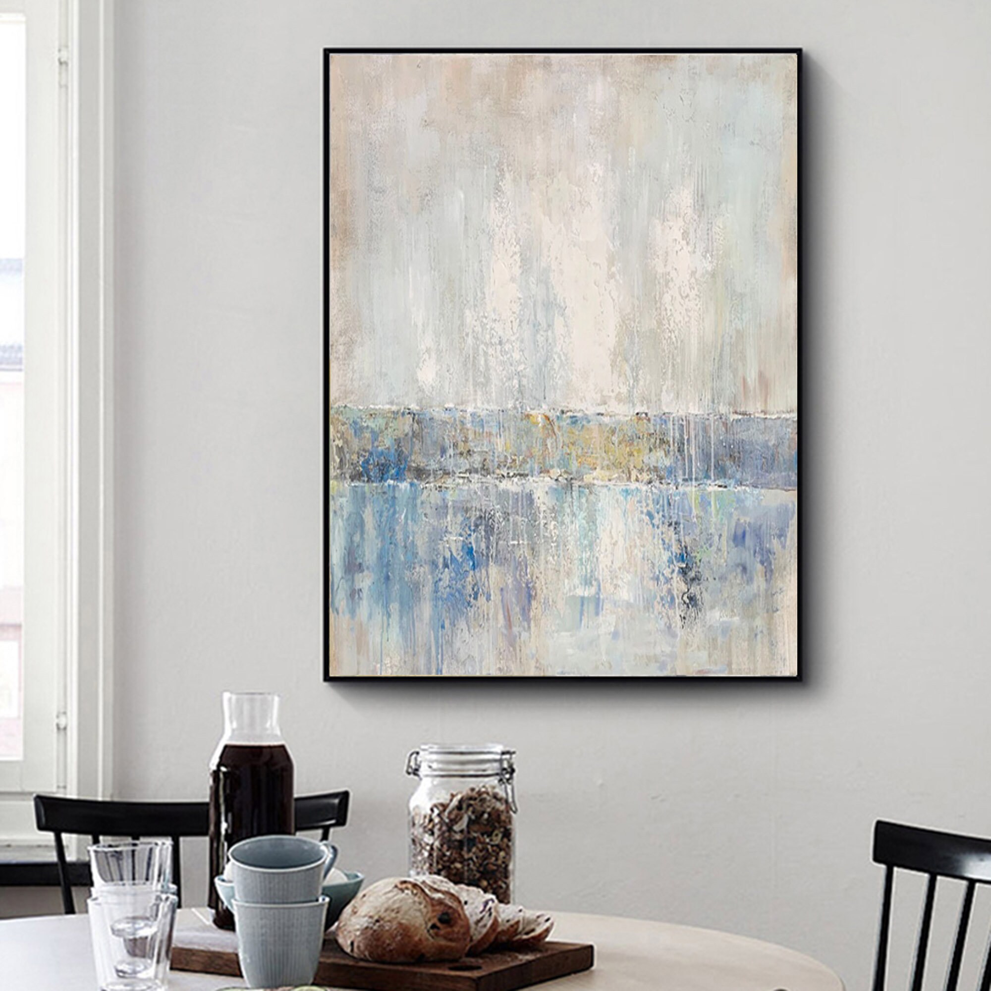 Large Abstract Wall Art, Modern Abstract Painting Canvas, Textured ...