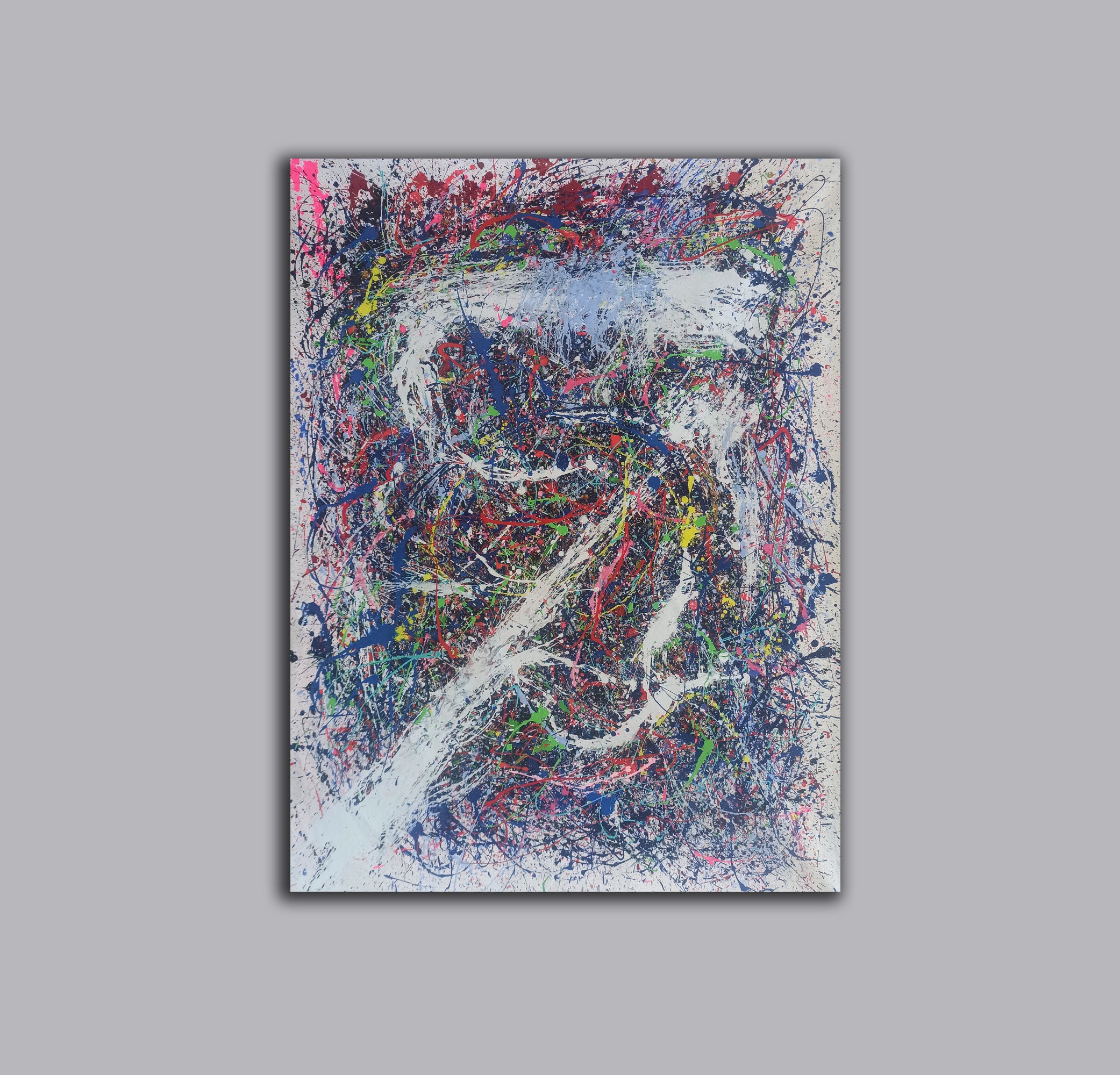 Large abstract painting on canvas Jackson Pollock canvas | Etsy