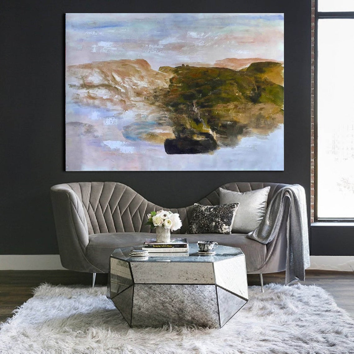 Extra Large Wall Art Living Room Wall Art Original Oil | Etsy