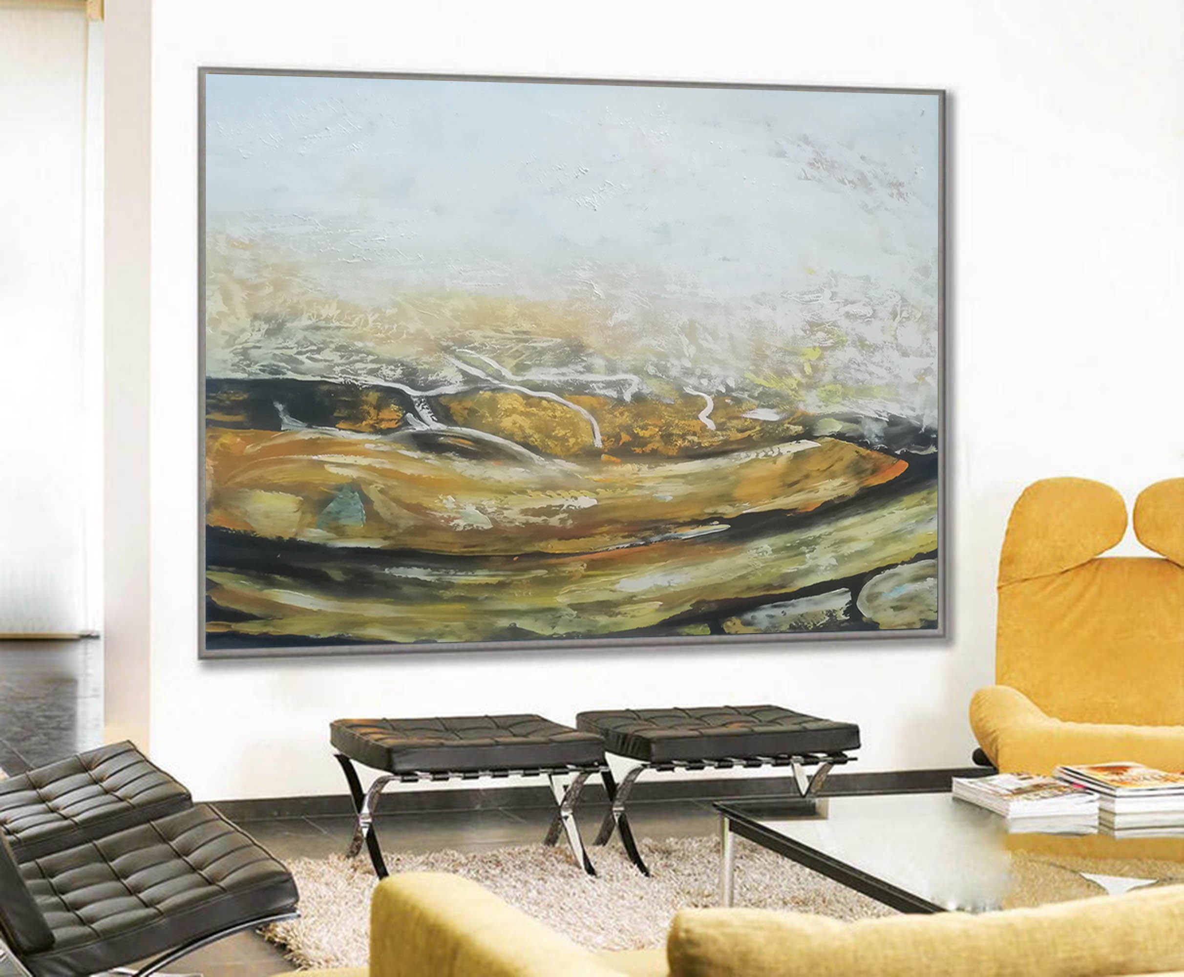 Modern art painting large abstract canvas wall art oversized | Etsy