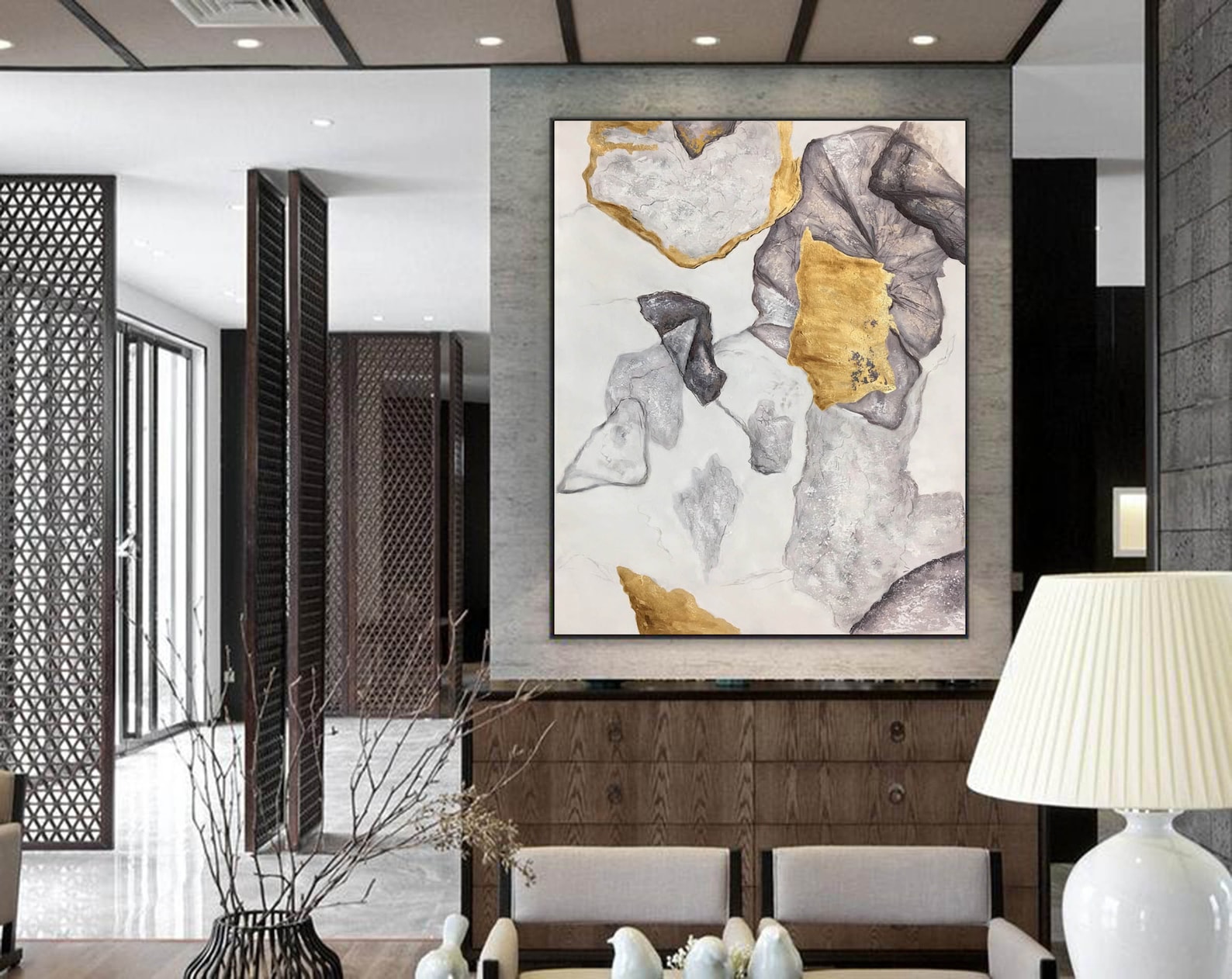 Large Abstract Wall Art, Modern Abstract Painting, Large Canvas Wall ...