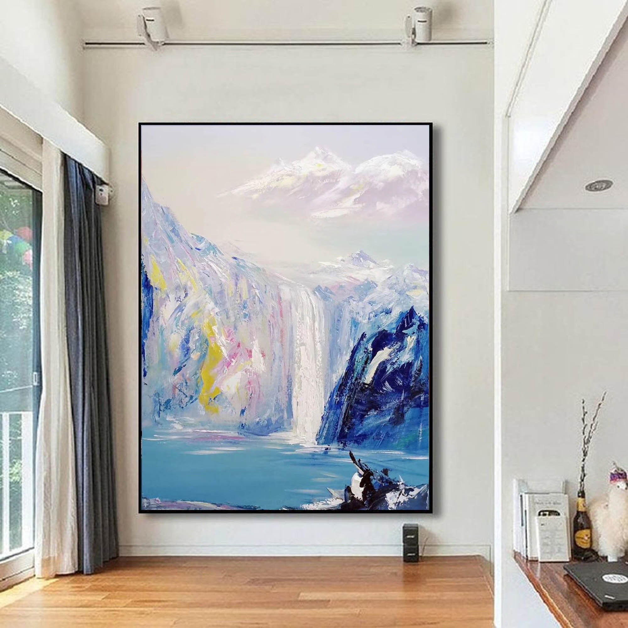 Large modern abstract painting landscape painting on canvas | Etsy