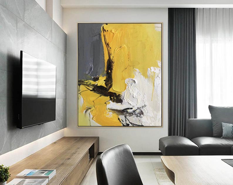 Large Abstract Canvas Art, Abstract Painting Original, Oversized Wall ...