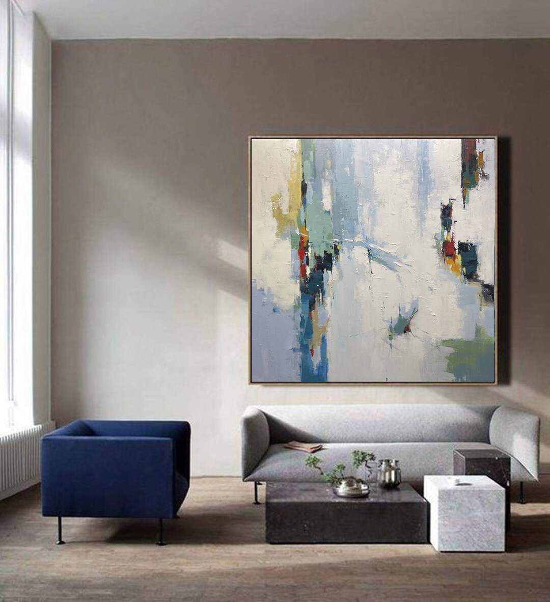 Large Abstract Painting on Canvas, Extra Large Wall Art Canvas, Modern ...