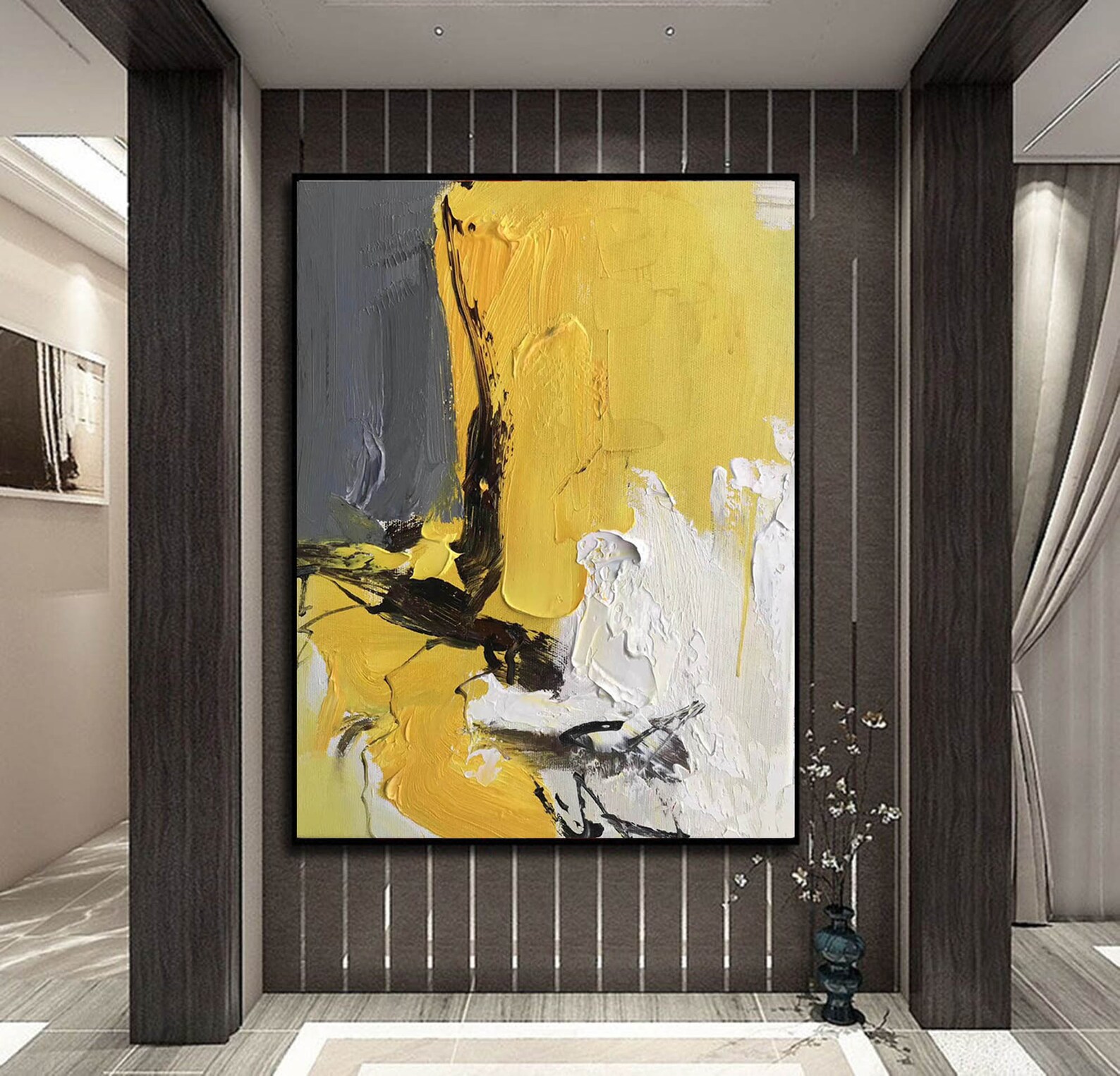 Large Abstract Canvas Art, Abstract Painting Original, Oversized Wall ...