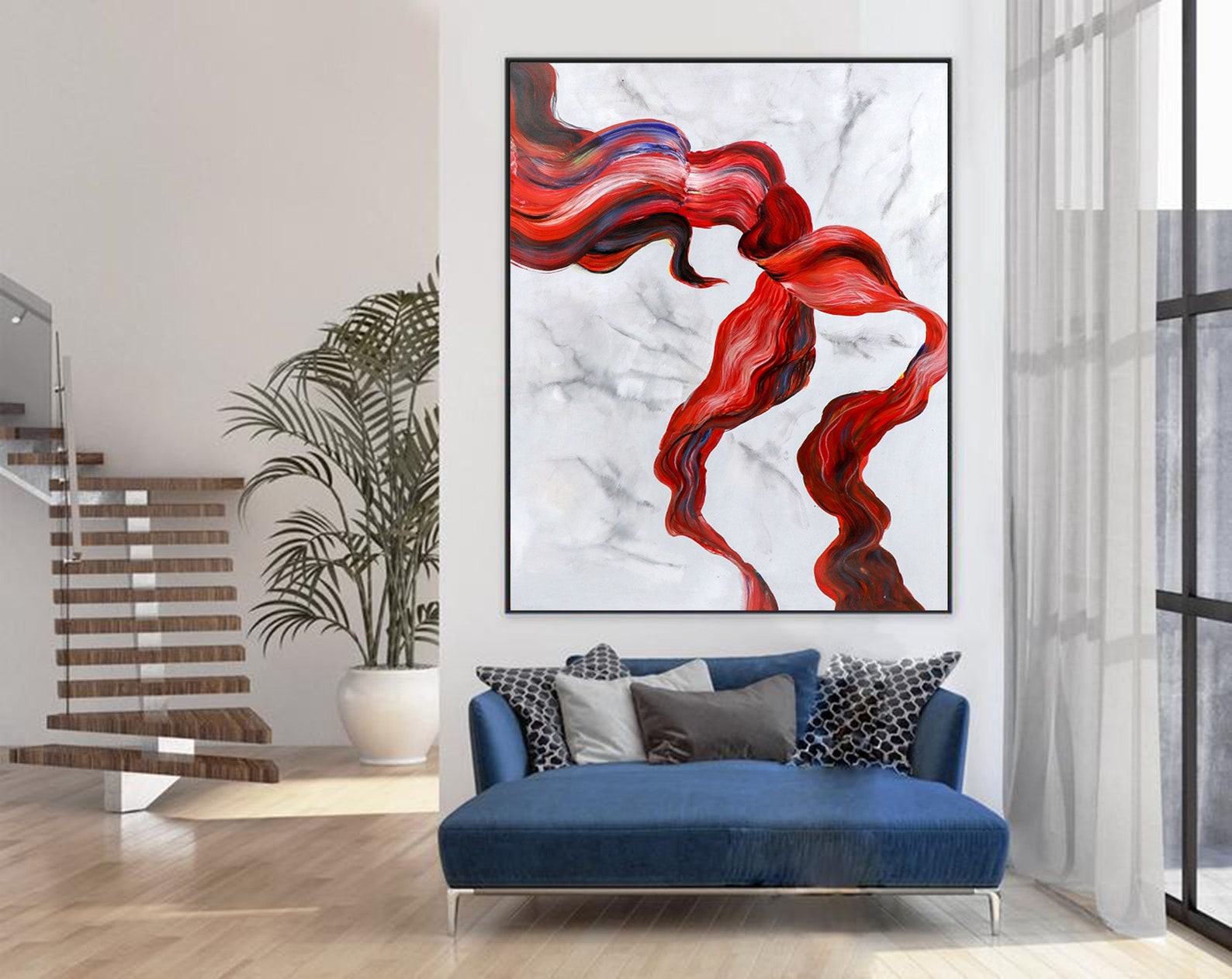 Extra Large Wall Art Modern Abstract Painting Original Large - Etsy