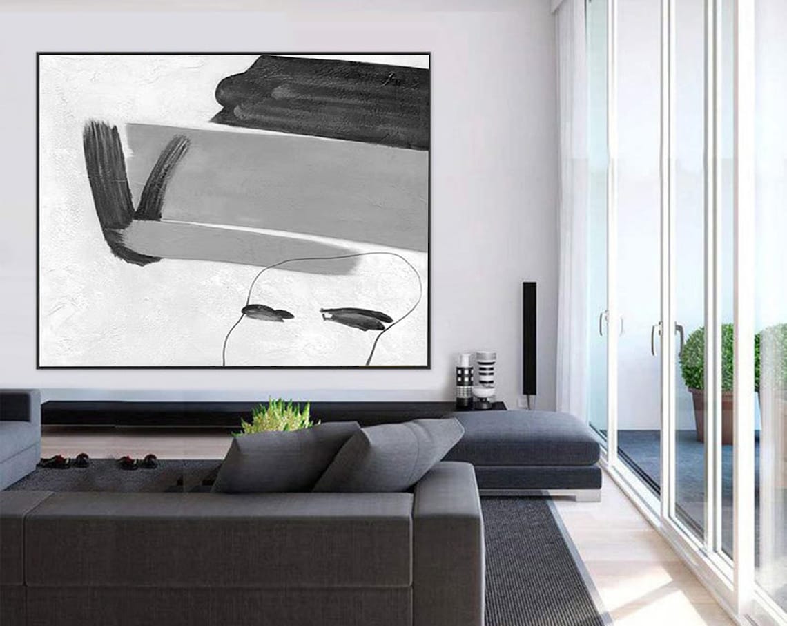 Oversized wall art abstract painting huge modern canvas | Etsy