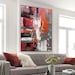Red Abstract Painting on Canvas Original Abstract Acrylic - Etsy