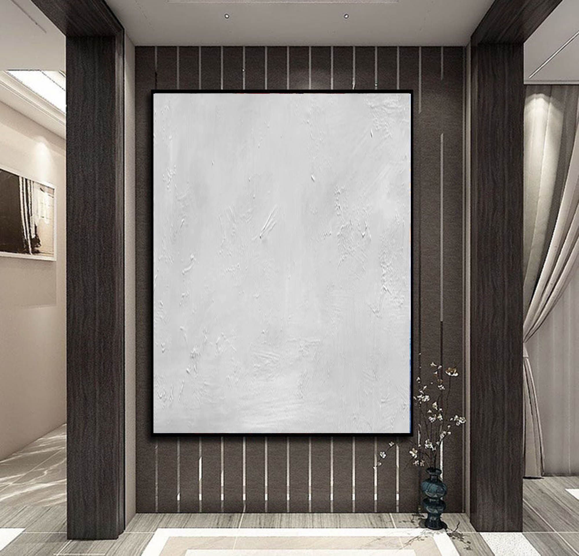 Modern Abstract Paintings on Canvas Original White Painting | Etsy