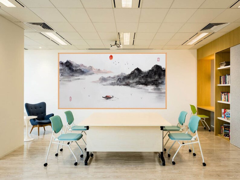 Extra Large Wall Art Landscape, Abstract Painting Original Large ...