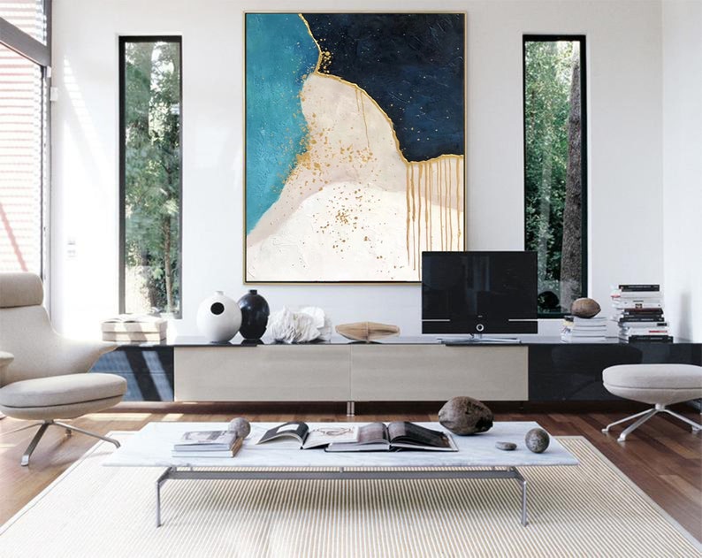 Large Oil Painting on Canvas Original, Oversized Wall Art Canvas ...
