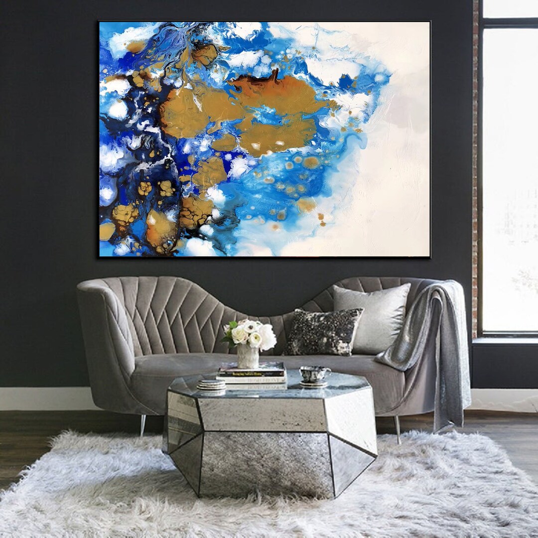 Large Modern Abstract Painting on Canvas Original, Oversized Abstract ...