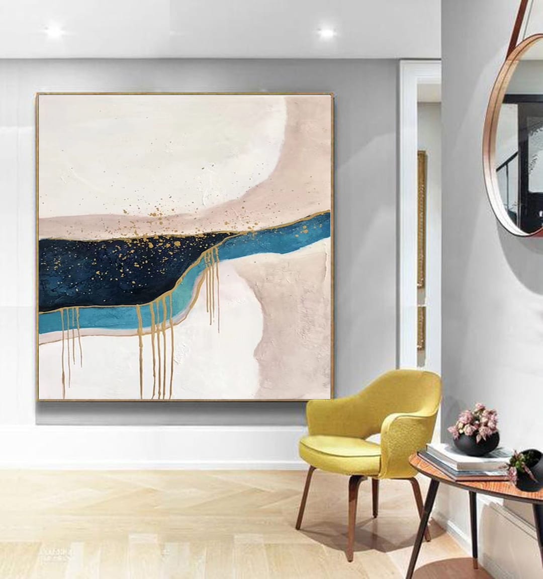 Large Abstract Painting Original, Framed Wall Art Abstract, Oversized ...