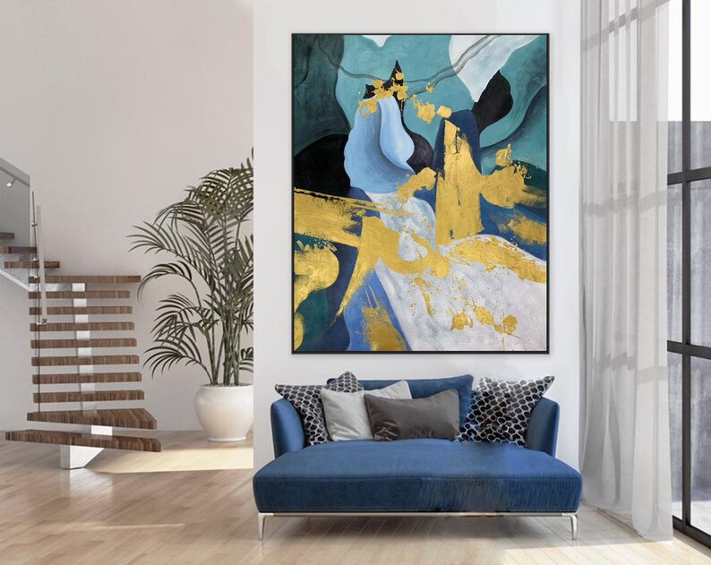 Green Abstract Painting on Canvas Abstract Acrylic Painting - Etsy