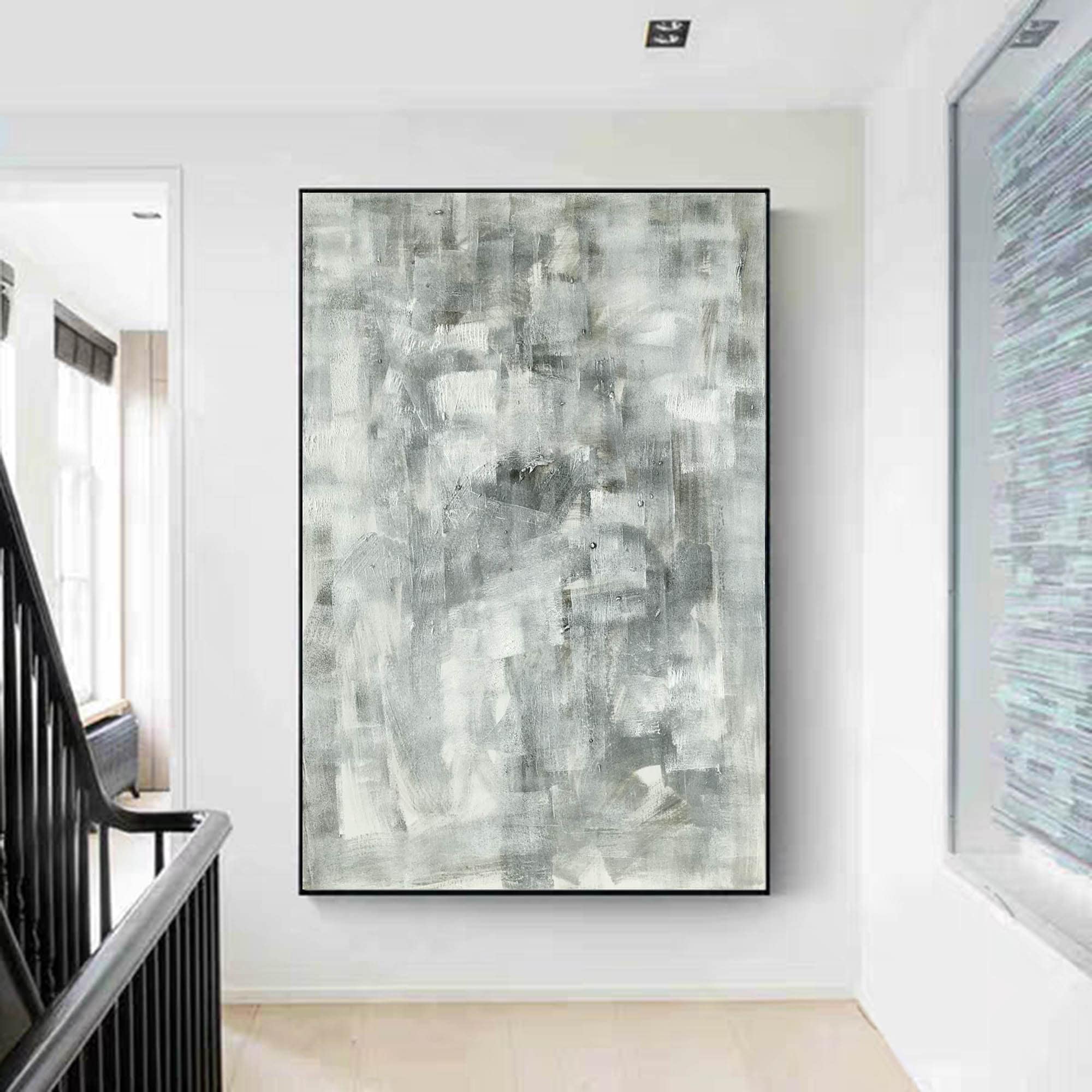 Grey painting large abstract canvas art original oil | Etsy