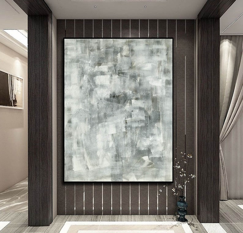 Grey Painting Large Abstract Canvas Art Original Oil - Etsy