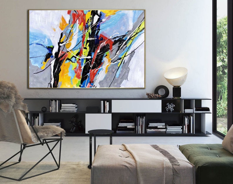 Modern Abstract Wall Artoversized Abstract Wall Artframed - Etsy