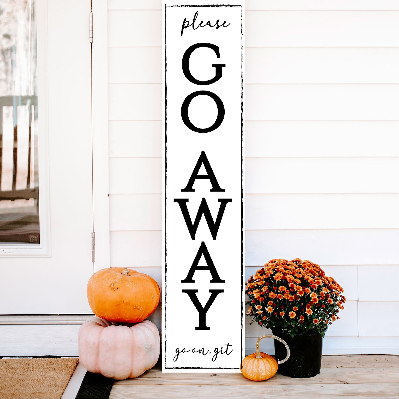 Go Away Porch Sign, Digital Download, Print File, Cricut, Silhouette ...