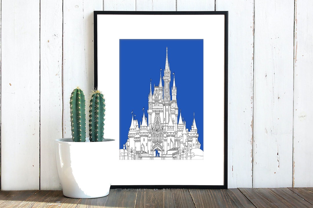 Disney Castle Florida, Disney Princess Castle Drawing Sketch, Walt ...
