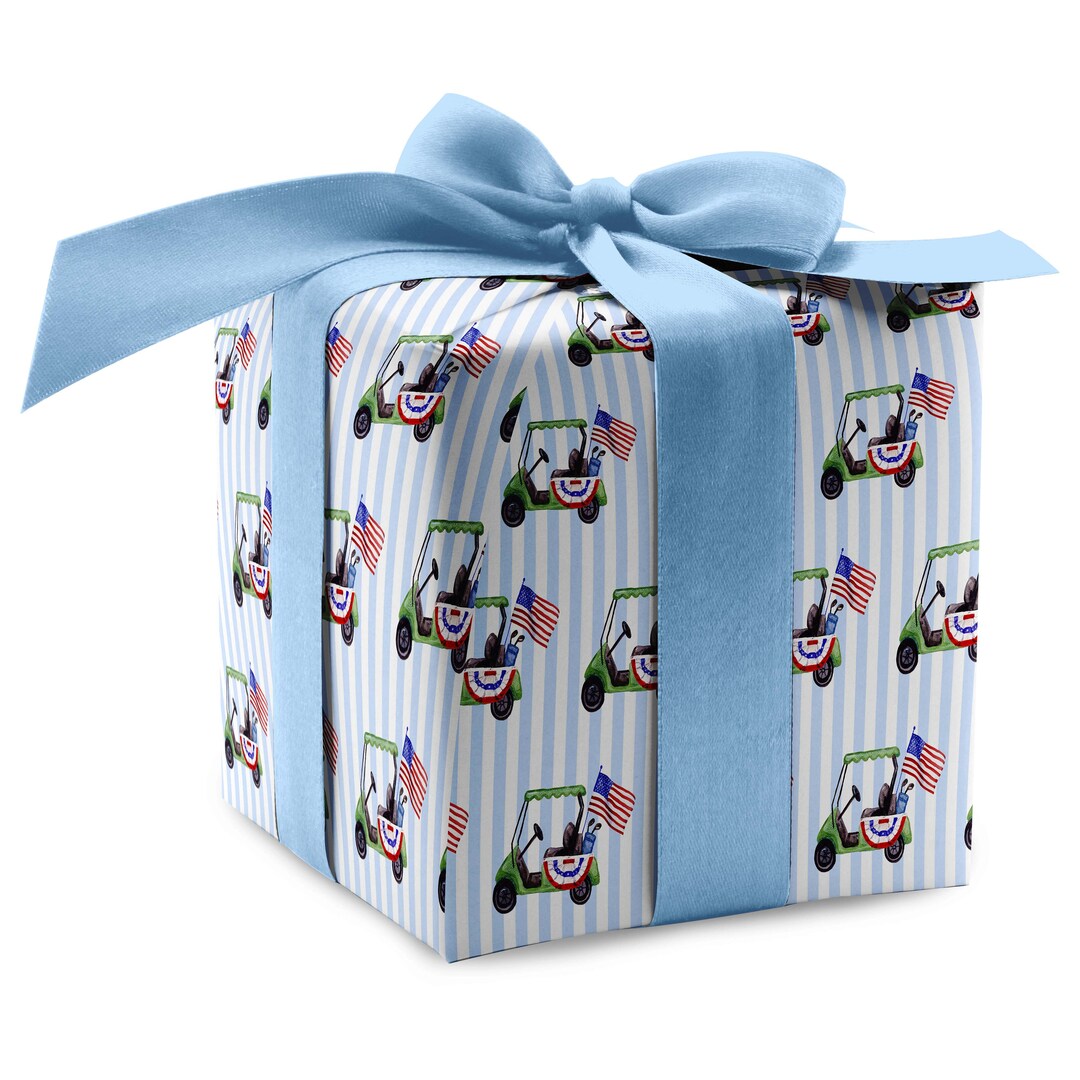 Teeing up Freedom Golf Luxury Gift Wrap - Etsy