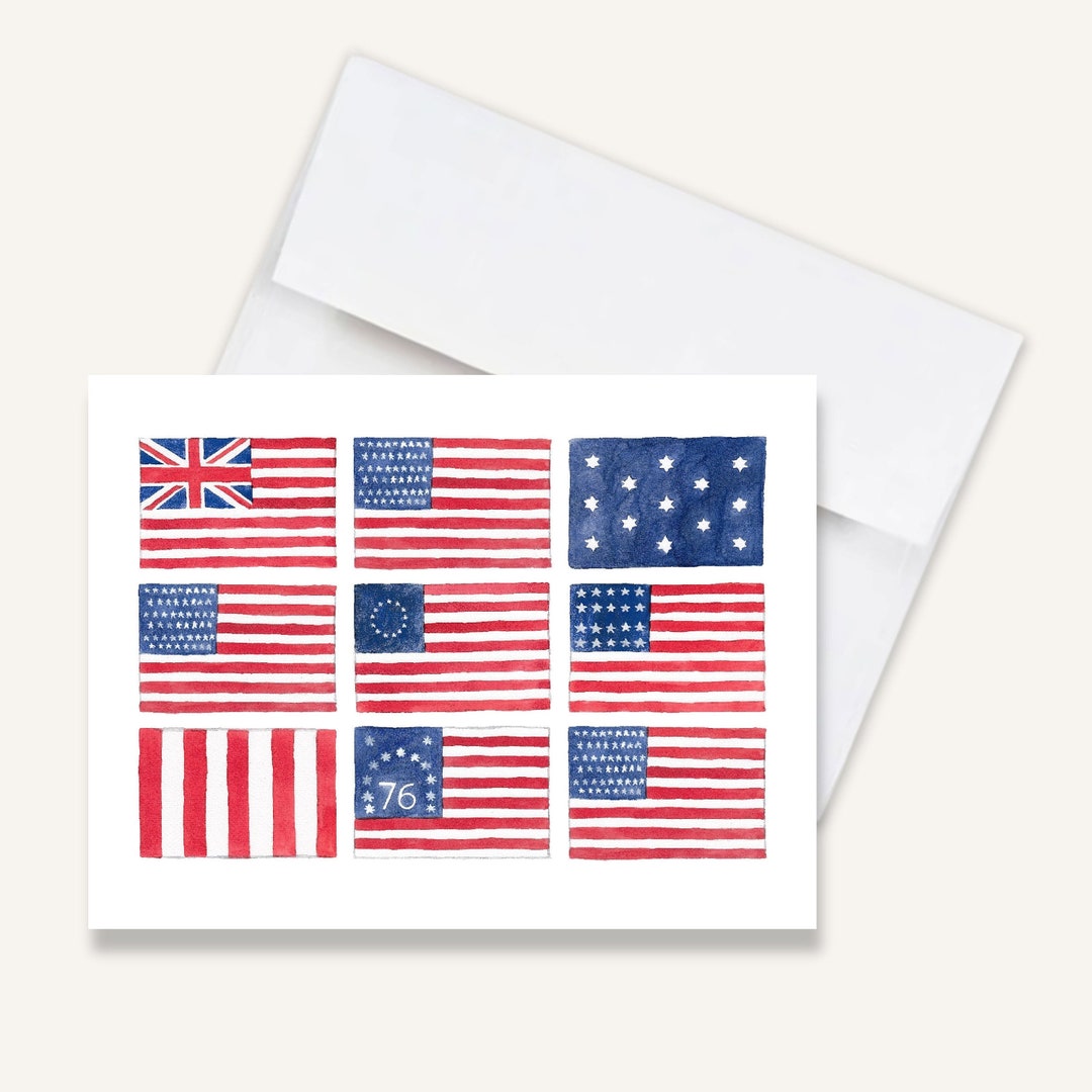 Heritage Flags Folded Notecards - Etsy