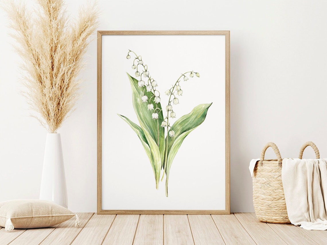 Lily of the Valley / May Flower / Birth Flower Watercolor / Instant ...