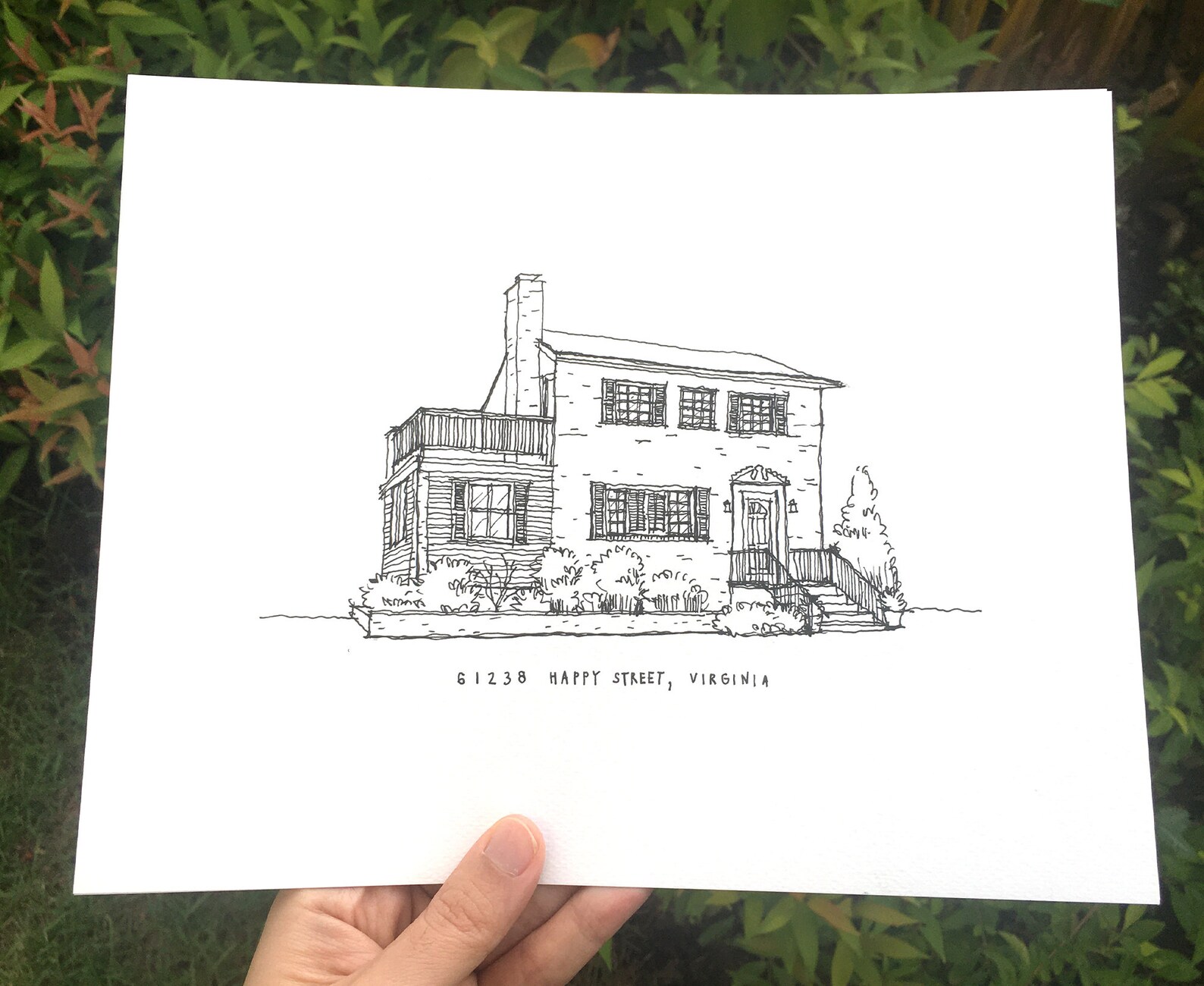 Custom Home Sketch: Pen and Ink House Portrait, Realtor Gift - Etsy