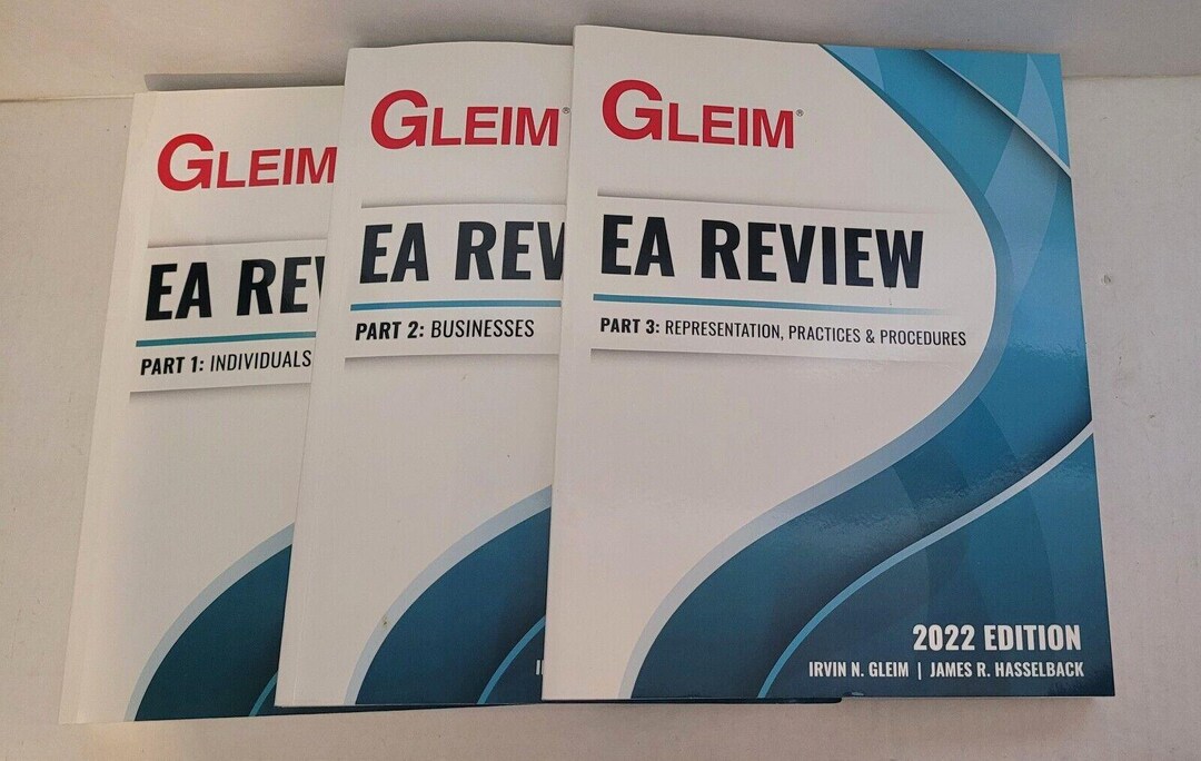 Gleim EA Review 2022 Edition Part 1, 2, 3 Individuals Businesses - Etsy