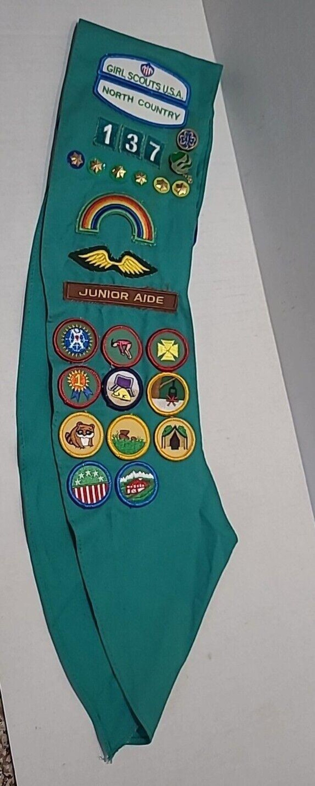 Vintage 1990s Girl Scout Sash With Badges, Pins, Plus Patches/awards - Etsy