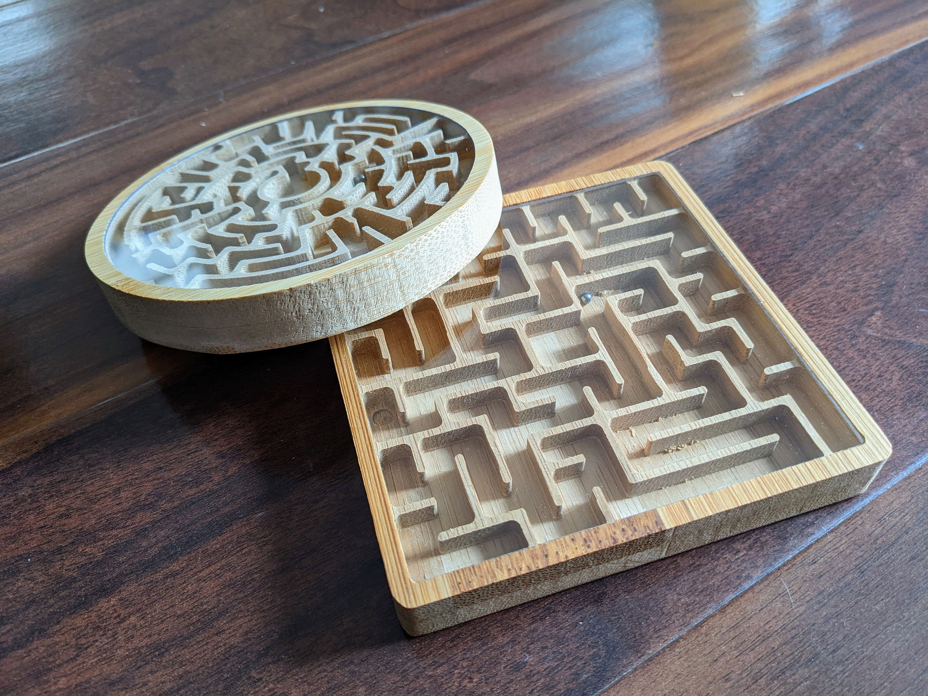 Wooden Square and Circular Labyrinth Game | Wooden Ball Game Maze ...