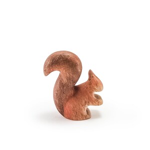 Wooden Squirrel Toy Wooden Squirrel Figurine Woodland - Etsy