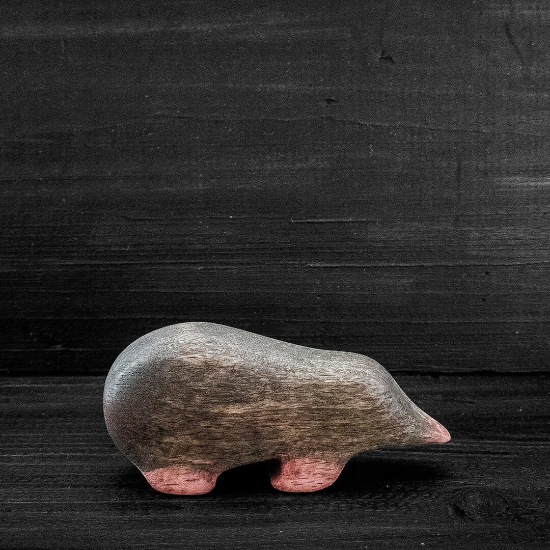 Wooden Mole Toy Mole Figurine Woodland Animals Rustic - Etsy