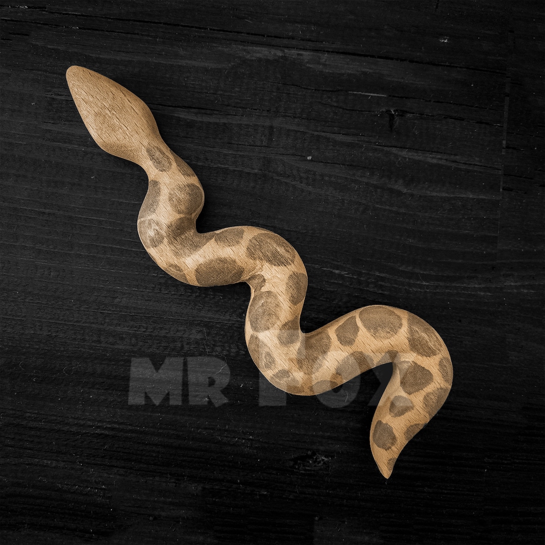 Wooden Toy - African Sand Boa - Wooden Snake - Reptile Toy - Etsy