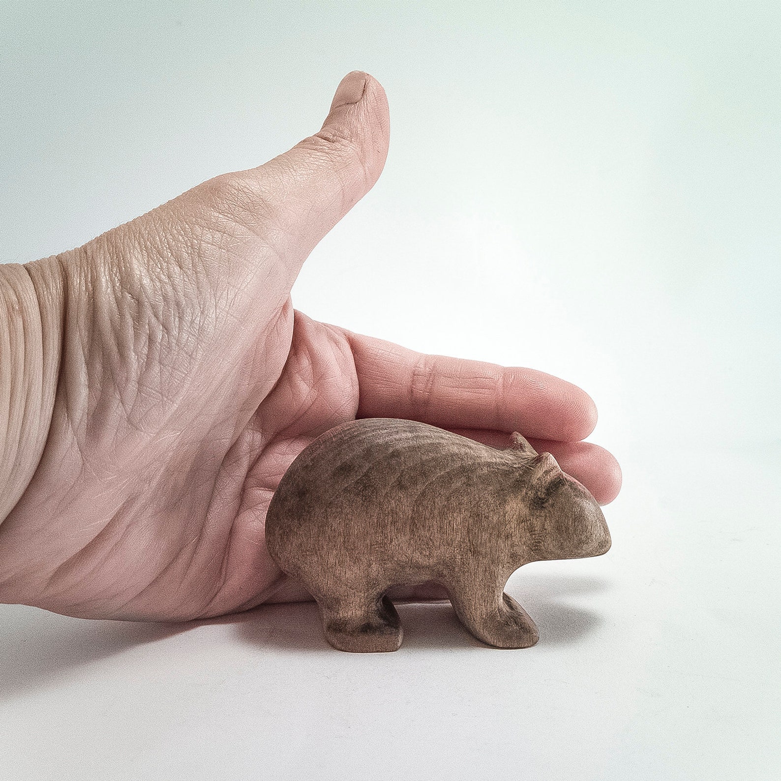 Wooden Toy Wombat Wooden Wombat Figurine Wooden Australian - Etsy