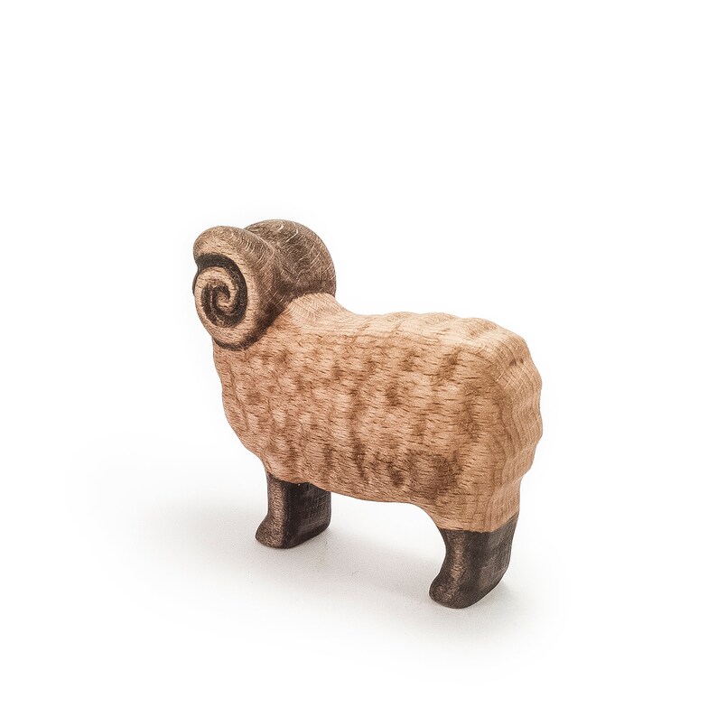 Wooden Ram Toy Ram Figurine Wooden Sheep Family Wooden - Etsy