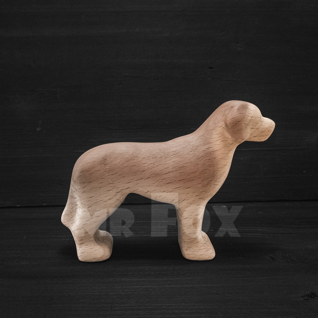 Wooden Labrador Retriever Yellow Toy - Wooden Dog Figurine - Gift for ...