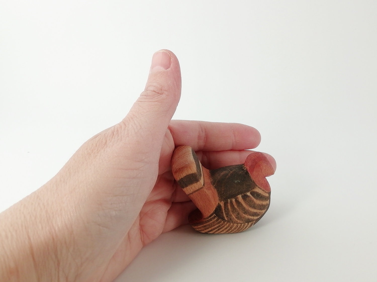 Wooden Turkey Toy Wooden Turkey Figurine Wooden Farm Animal - Etsy