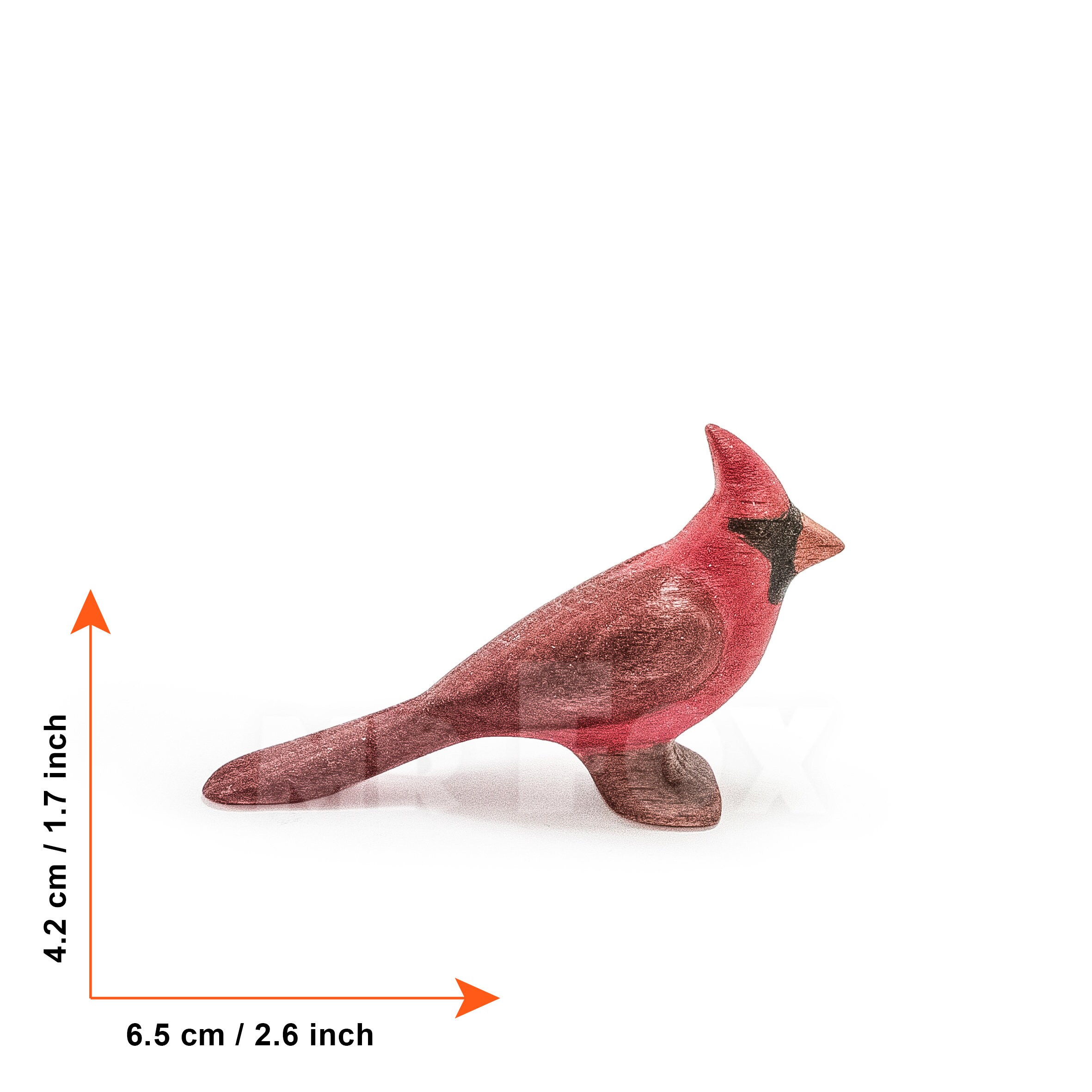 Wooden Cardinal Bird - Northern Cardinal Figurine - Waldorf Wooden Toy ...